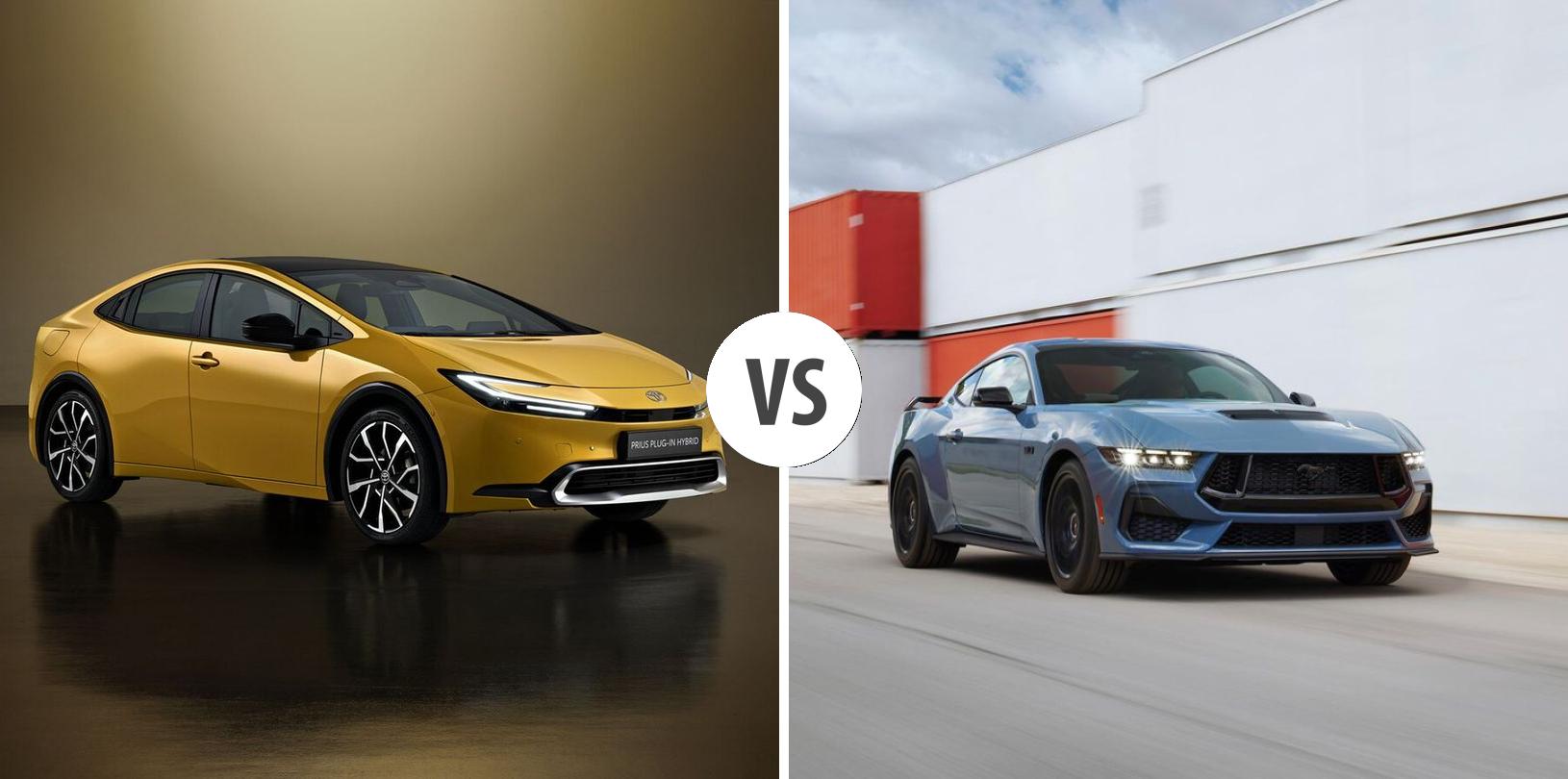 Toyota Prius VS Ford Mustang Fastback Autovergleich | AUTOGOTT.DE