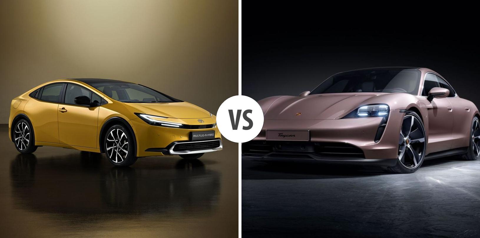 Toyota Prius VS Porsche Taycan Autovergleich | AUTOGOTT.DE