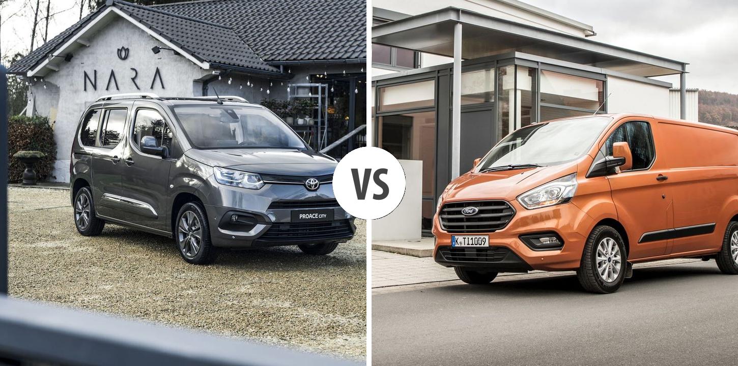 Toyota Proace City Verso L2 VS Ford Transit Custom Transporter ...