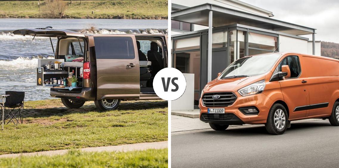 Toyota Proace Verso Electric VS Ford Transit Custom Transporter ...
