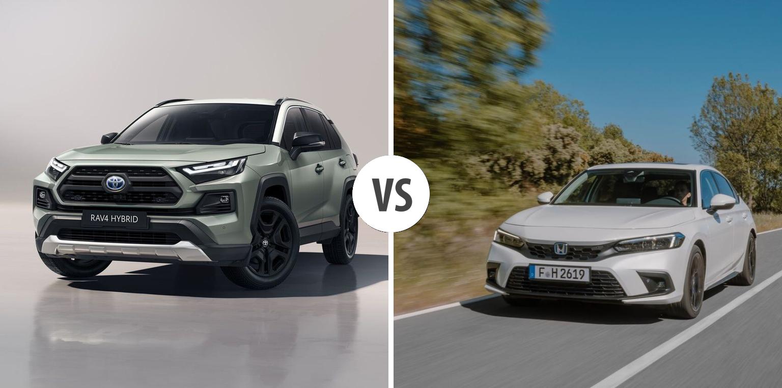 Toyota RAV4 VS Honda Civic Autovergleich | AUTOGOTT.DE