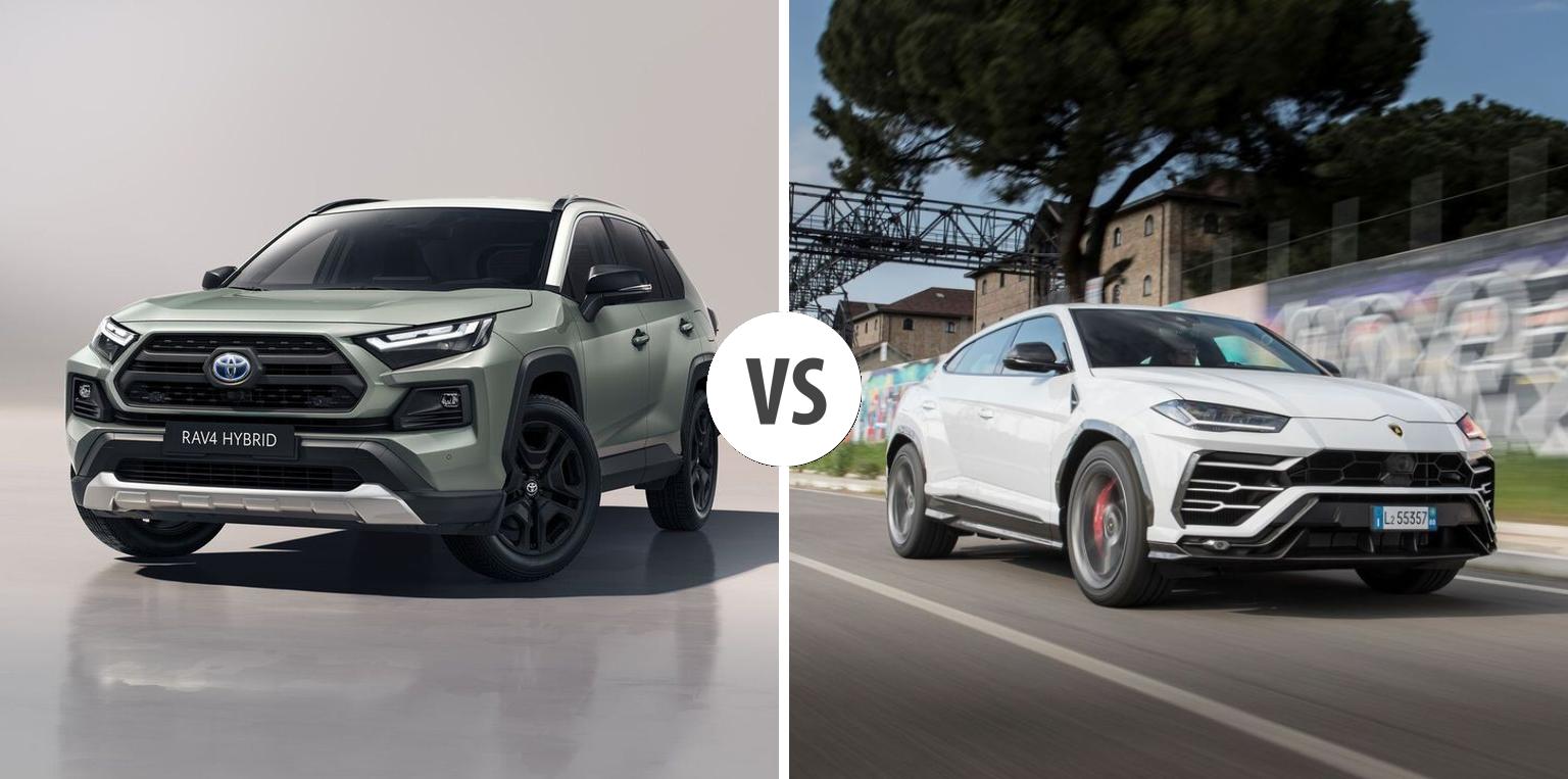 Toyota RAV4 VS Lamborghini Urus – Vergleiche Preise, Leistung ...