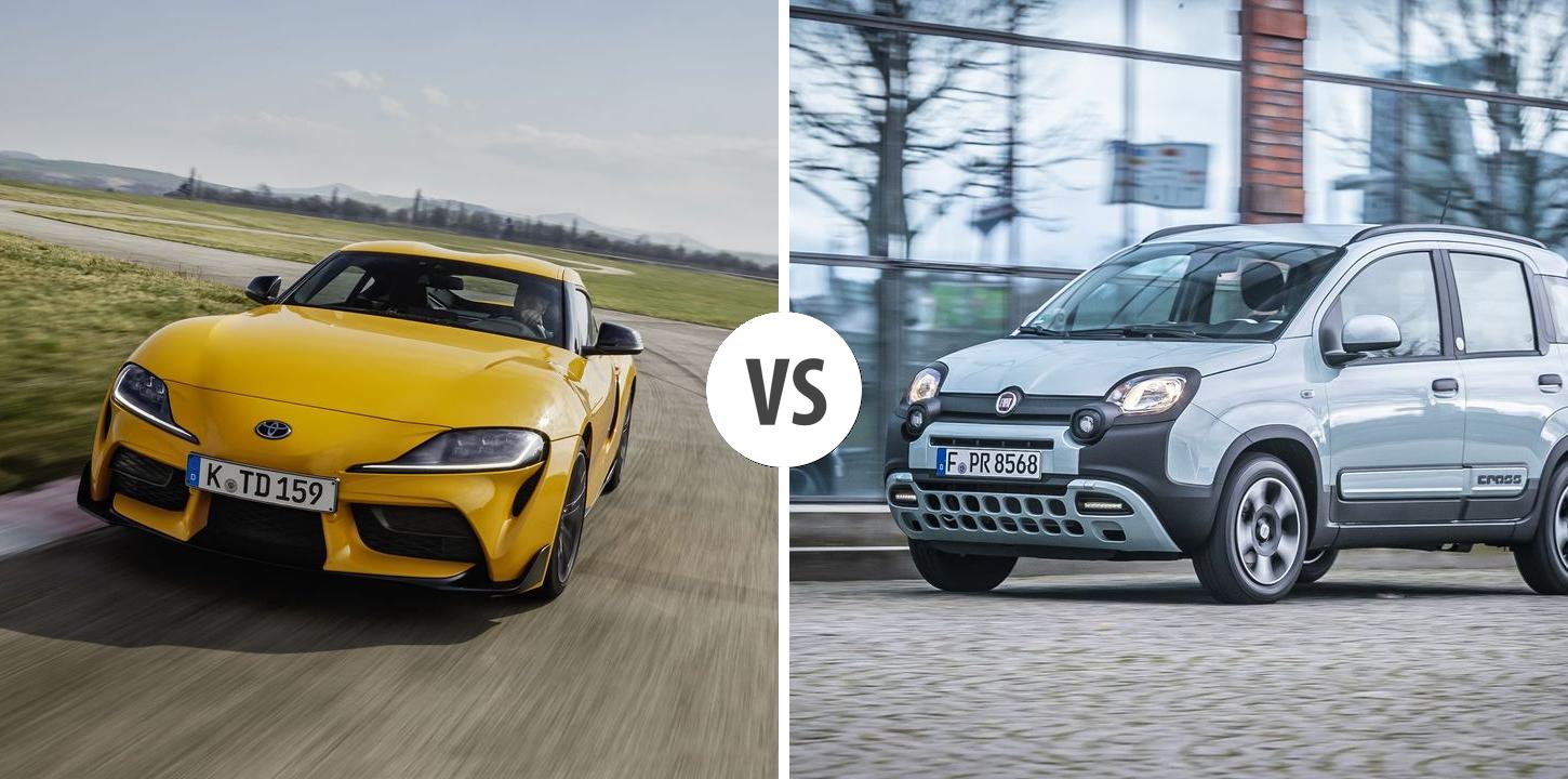Toyota Supra VS FIAT Panda – Vergleiche Preise, Leistung, Kofferraum ...