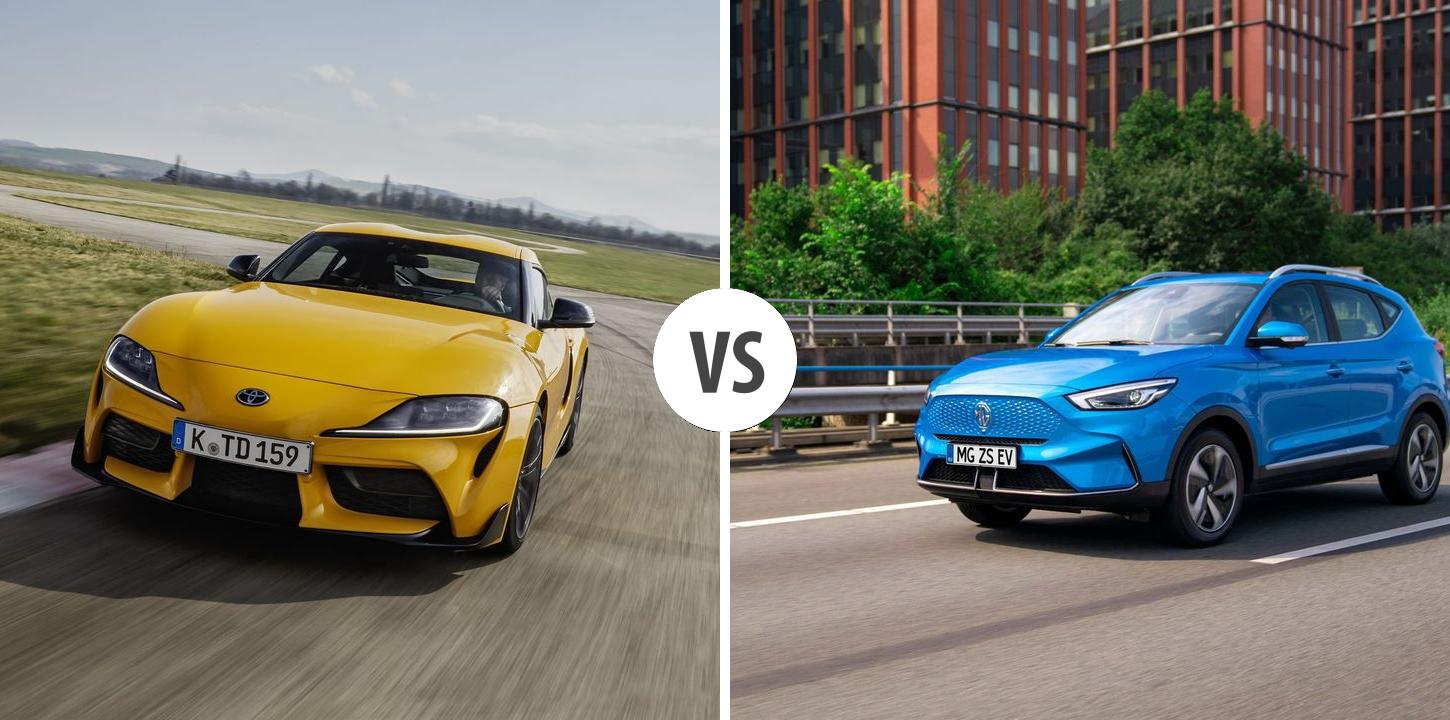 Toyota Supra VS MG ZS EV – Vergleiche Preise, Leistung, Kofferraum ...