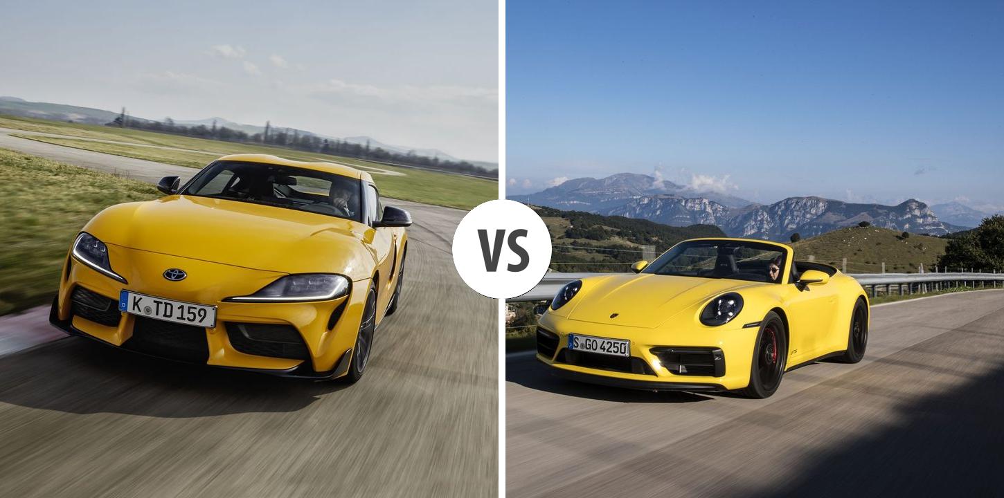 Toyota Supra VS Porsche 911 Cabriolet – Vergleiche Preise, Leistung ...