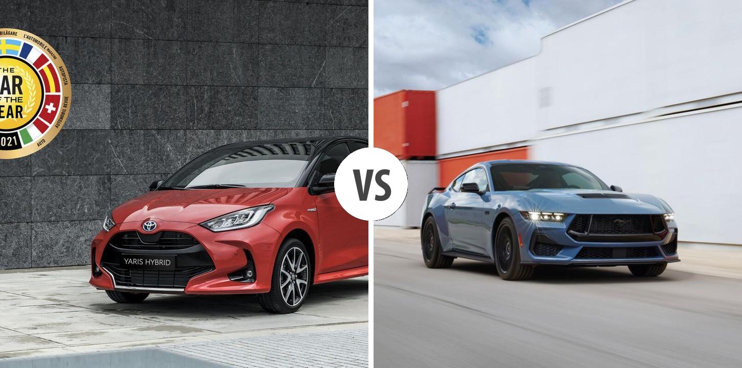 Toyota Yaris VS Ford Mustang Fastback Autovergleich | AUTOGOTT.DE