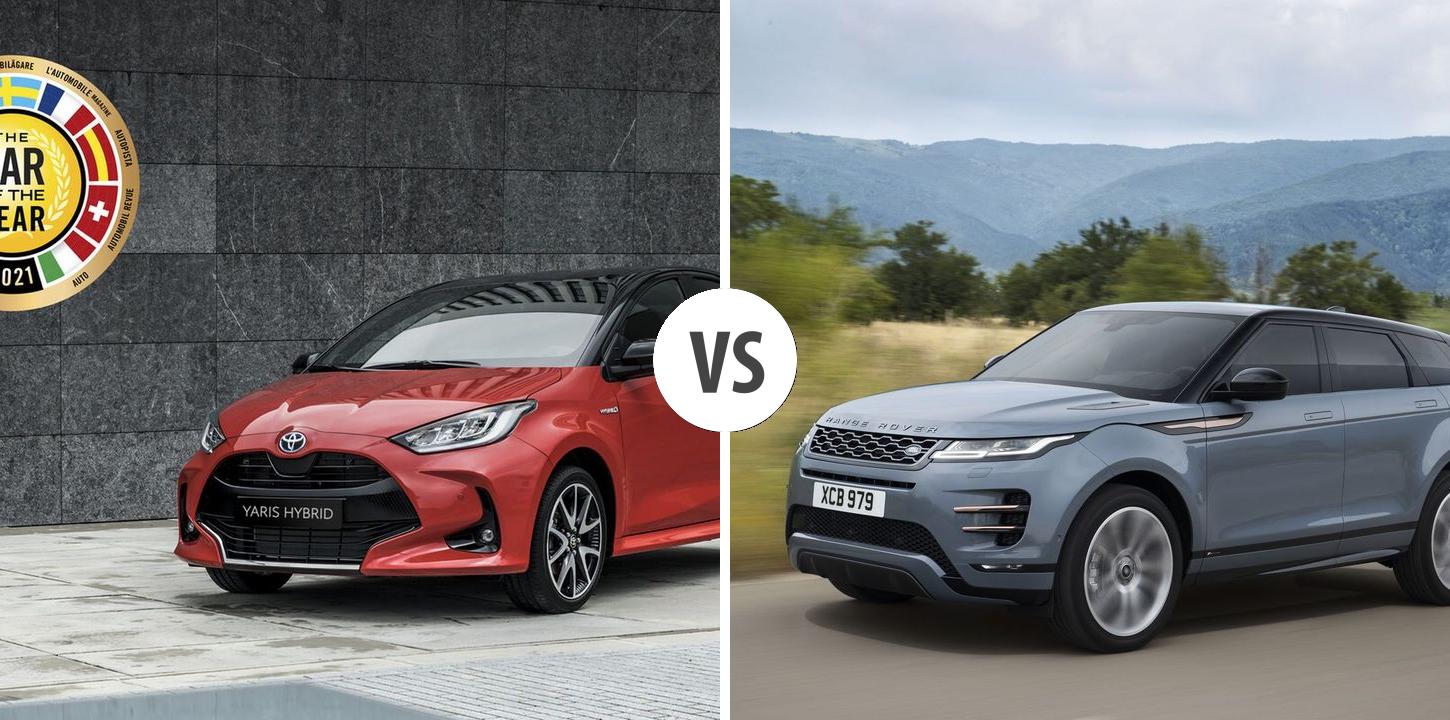 Toyota Yaris VS Land Rover Range Rover Evoque – Vergleiche Preise ...