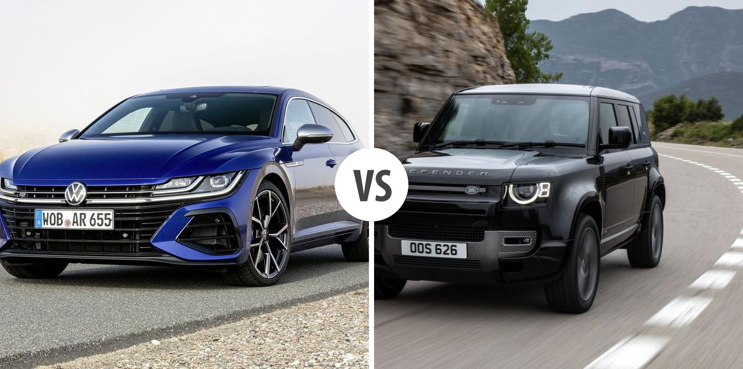Volkswagen Arteon Shooting Brake VS Land Rover Defender Autovergleich ...