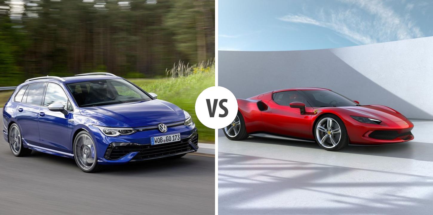 Volkswagen Golf Variant VS Ferrari 296 Coupé – Vergleiche Preise ...