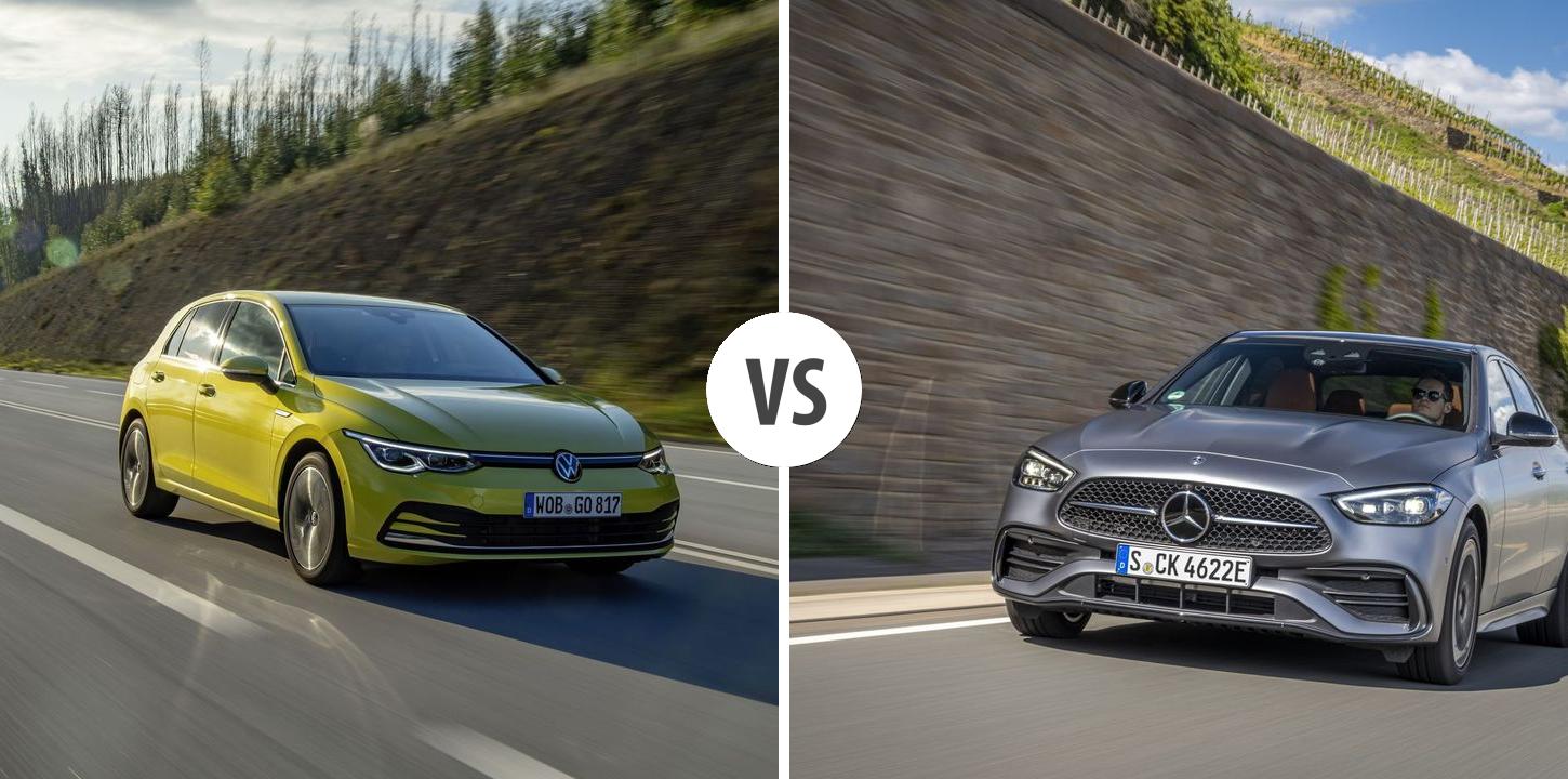 Volkswagen Golf VS Mercedes C-Klasse Limousine – Vergleiche Preise ...
