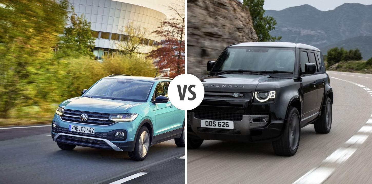 Volkswagen T-Cross VS Land Rover Defender – Vergleiche Preise, Leistung ...