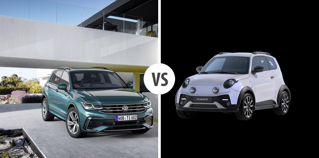 Volkswagen Tiguan VS e.GO e.wave X Autovergleich | AUTOGOTT.DE