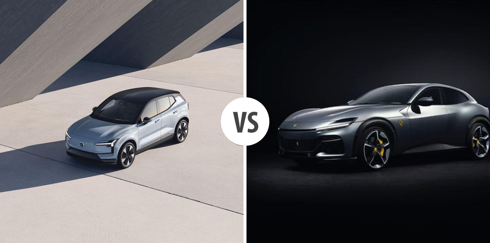 Volvo EX30 VS Ferrari Purosangue – Vergleiche Preise, Leistung ...