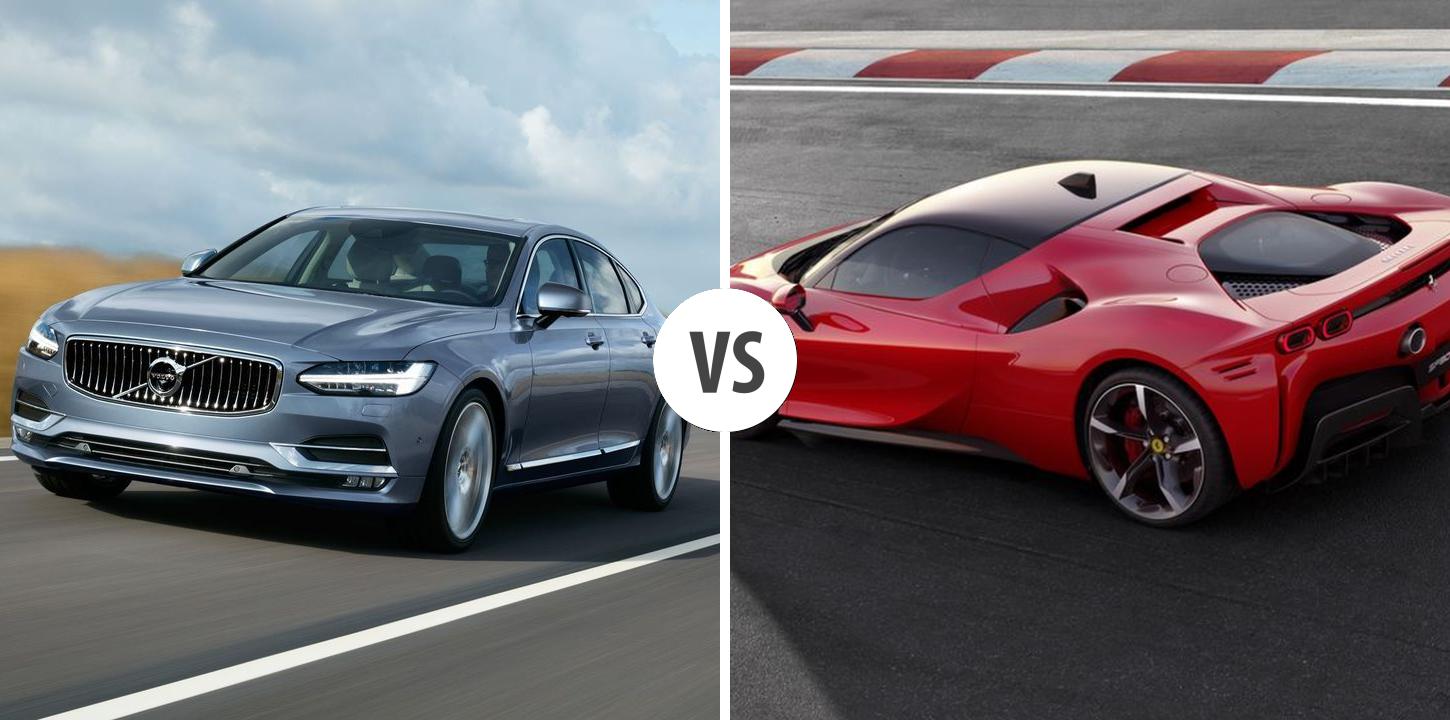 Volvo S90 VS Ferrari SF90 Coupe – Vergleiche Preise, Leistung ...